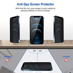 ProCase [2 Pack] iPhone 12 Pro Max Privacy Screen Protector 2020, Anti-Spying Tempered Glass Screen Film Guard for Apple iPhone 12 Pro Max 6.7 Inch 2020