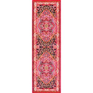 nuLOOM Mackenzie Vintage Runner Rug, 2' 6" x 6', Violet Pink