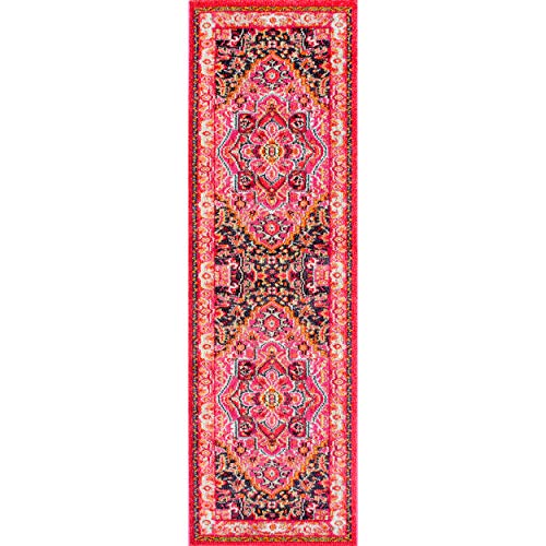 nuLOOM Mackenzie Vintage Runner Rug, 2' 6" x 6', Violet Pink