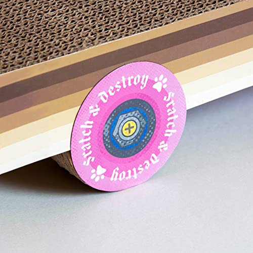 Suck UK Cat Scratch Pad Skateboard Cat Scratchers for Indoor Cats Cat Toy Scratching Board for Cats & Kittens Funny Cat Gifts & Gifts for Cats Interactive Cat Toy & Cardboard Cat Scratcher