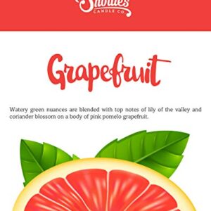 Grapefruit Highly Scented Natural 3 Wick Candle, Essential Fragrance Oils, 100% Soy, Phthalate & Paraben Free, Clean Burning, 14.5 Oz.