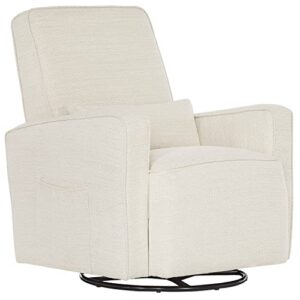 evolur holland upholstered plush seating glider swivel, glider chair for nursery in thunder, modern nursery glider, tool-free assembly, easy to clean, environmentally conscious glider