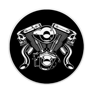 Skull V-twin Motorbike Engine PopSockets Grip and Stand for Phones and Tablets