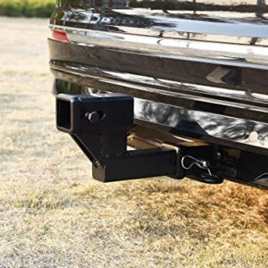 TOPTOW 64122 2-inch Receiver Trailer Hitch Extension Riser with 4.25-inch Rise/Drop, 7" & 9" Extender, 2-inch Solid Shank, 10000lbs Towing Capacity, Anti-Rattle Bolt