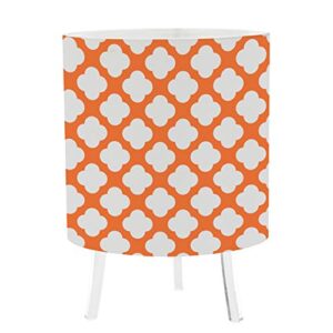 5x7 inch led desk lamp - light orange clover custom canvas printed table light 16 colors - 5 level dimmer - 4 lighting effects - rechargeable light - remote control. by lamppix made in the usa.