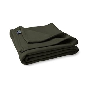 mv sport oversized sweatshirt blanket – lightweight blanket – fleece knit blanket (dusty olive)