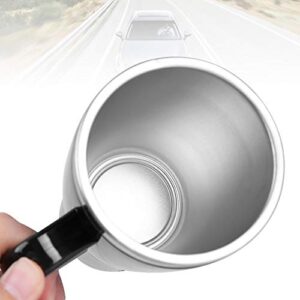 Car Electric Kettle, Car Electric Stainless Steel Heating Cup Coffee Tea Drinking Cup Mug Black for Winter Travel (12V)