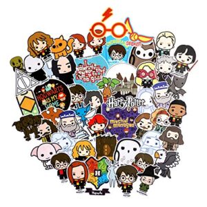 conquest journals harry potter chibi vinyl stickers, set of 60 unique stickers including 5 holograms, waterproof and uv resistant, great for all your gadgets, potterfy all the things