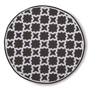 guide gear summer star outdoor rug, black/white, 9' round