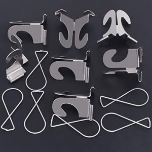 Hilitchi 30Pcs Heavy Duty Ceiling Hook Clips and Metal T-Bar Track Clip Suspended Ceiling Hooks Grid Clips for Home Hanging Plants Decorations and Classrooms & Offices, Holds up to 10 lbs