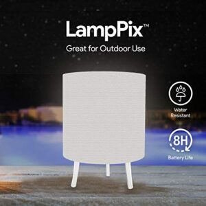 5x7 Inch LED Desk Lamp - Light Stone Custom Canvas Printed Table Light 16 Colors - 5 Level Dimmer - 4 Lighting Effects - Rechargeable Light - Remote Control. by LampPix Made in The USA.