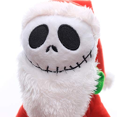 uiuoutoy Nightmare Before Christmas Toys Pumpkin King Jack Skellington & Zero Plush Dolls (Santa Jack Skellington 12‘’)