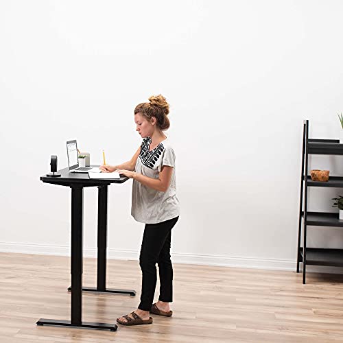 VIVO Electric Dual Motor Standing Desk Frame for 43 to 79 inch Table Tops, Frame Only, Ergonomic Standing Height Adjustable Base with Push Button Memory Controller, Black, DESK-V122EB