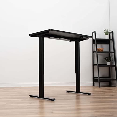 VIVO Electric Dual Motor Standing Desk Frame for 43 to 79 inch Table Tops, Frame Only, Ergonomic Standing Height Adjustable Base with Push Button Memory Controller, Black, DESK-V122EB