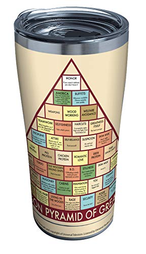 Tervis Triple Walled Parks and Recreation Insulated Tumbler Cup Keeps Drinks Cold & Hot, 20oz - Stainless Steel, Greatness Pyramid