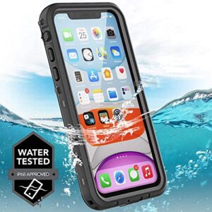 ZWWADR iPhone 11 Waterproof Case with Screen Protector Full Body Protector Shockproof Dustproof Dirtproof Heavy Duty IP68 Waterproof Case for iPhone 11(6.1inch) (Clear)