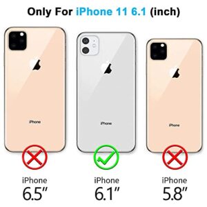 ZWWADR iPhone 11 Waterproof Case with Screen Protector Full Body Protector Shockproof Dustproof Dirtproof Heavy Duty IP68 Waterproof Case for iPhone 11(6.1inch) (Clear)