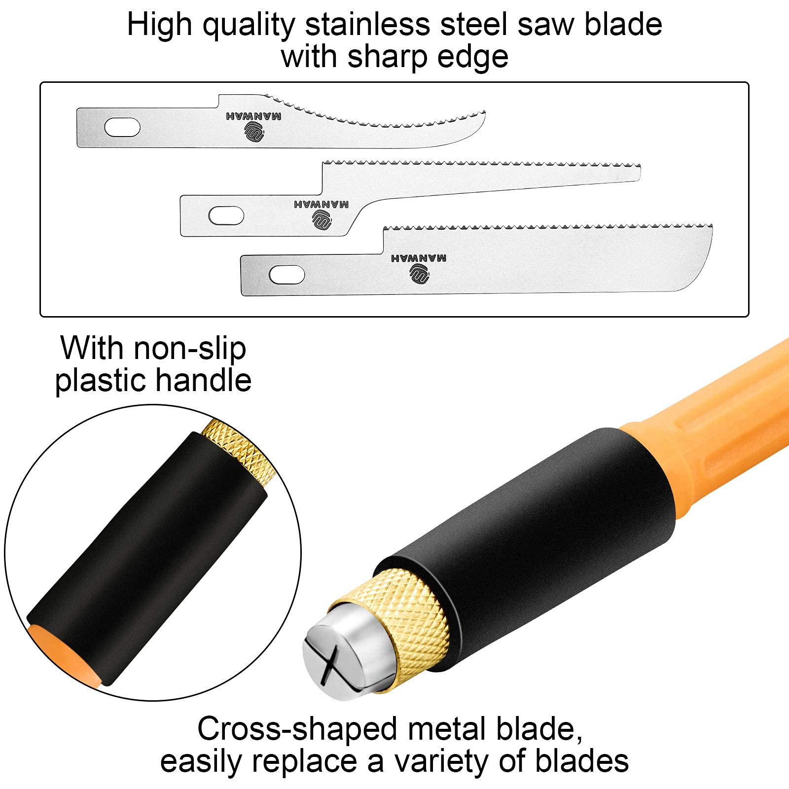 Roadiress Hobby Razor Set with Only Three Saw-Blades for DIY Cutting Handheld Saw Model Tool Multifunction Craft Blades