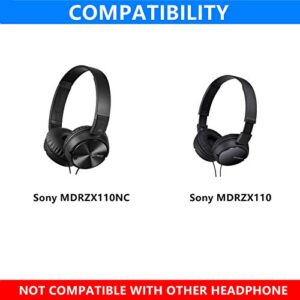 Ear Pads Cushions Cups Replacement Foam Earpads Compatible with Sony MDRZX110NC MDR ZX110NC Noise Cancelling Headphones (Black)