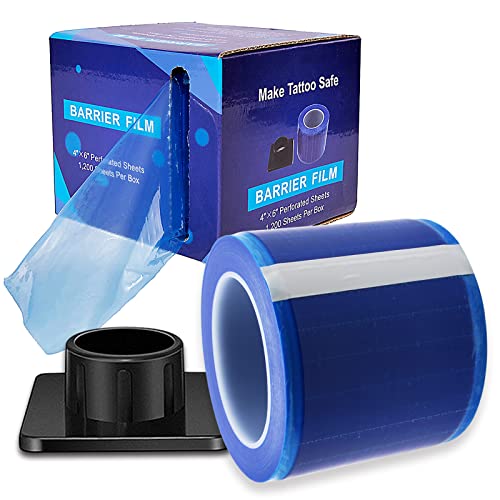 Barrier Film - Jconly 1200 Sheets Barrier Film Roll with Dispenser Box,4'X6' Barrier Film Roll