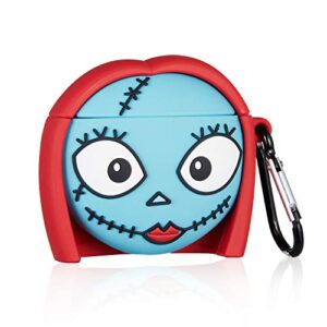 Jowhep Case for Airpod 2/1 Silicone Carton Design Cute Cover Fashion Kawaii Funny Skin Protective Shell for Airpods 1/2 Shockproof Cases with Keychain Kids Teens Girls, Jack Sally 2 Packs