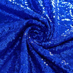 pardecor sequin fabric by the yard glitter fabric 1 yard little mermaid fabric mesh fabric sequence fabric linen material fabric for sewing sparkle cloth fabric (1 yard, royal blue)