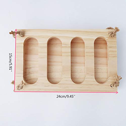 Tfwadmx Bunny Hay Feeder Rabbit Food Dispenser Wooden Hay Manger Rack Holder Minimizing Waste for Guinea Pig Chinchilla Hamster