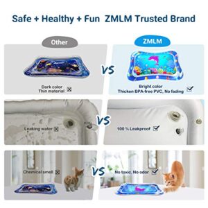 ZMLM Baby Tummy-Time Water Mat: Infant Baby Toy Gift Activity Play Mat Inflatable Sensory Playmat Babies Belly Time Pat Indoor Small Pad for 3 6 9 12 Month Newborn Boy Girl Toddler Fun Christmas Game