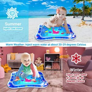 ZMLM Baby Tummy-Time Water Mat: Infant Baby Toy Gift Activity Play Mat Inflatable Sensory Playmat Babies Belly Time Pat Indoor Small Pad for 3 6 9 12 Month Newborn Boy Girl Toddler Fun Christmas Game