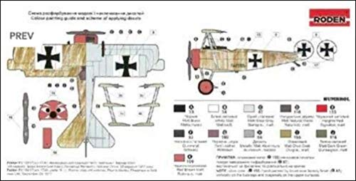 Fokker F.I German Fighter Aircraft WWI 1/72 Scale Plastic Model Kit Roden 017