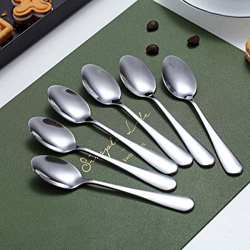 Coffee Spoons, Kyraton 5.5" Espresso Spoons Tea Spoons, Stainless Steel Small Mini Spoons, Tiny Spoon Set For Parties, Wedding Pack of 6