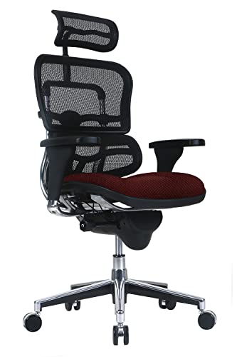 Tempur Pedic® Eurotech Ergo High Back-Mesh Executive Chair Burgundy