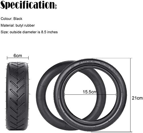 GLDYTIMES 8.5 inch Inner Tubes Outer Tires Compatible for Xiaomi Mijia M365 Electric Scooter - Suitable for All Types 8.5in Wheel (outer＆ inner tire)