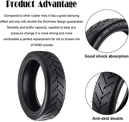 GLDYTIMES 8.5 inch Inner Tubes Outer Tires Compatible for Xiaomi Mijia M365 Electric Scooter - Suitable for All Types 8.5in Wheel (outer＆ inner tire)