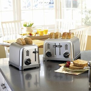 Cuisinart CPT-180P1 Metal Classic 4-Slice toaster, Brushed Stainless & C77SS-15PK 15-Piece Stainless Steel Hollow Handle Block Set