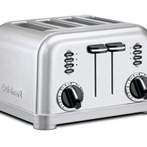 Cuisinart CPT-180P1 Metal Classic 4-Slice toaster, Brushed Stainless & C77SS-15PK 15-Piece Stainless Steel Hollow Handle Block Set