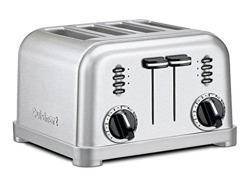 Cuisinart CPT-180P1 Metal Classic 4-Slice toaster, Brushed Stainless & C77SS-15PK 15-Piece Stainless Steel Hollow Handle Block Set