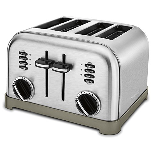 Cuisinart CPT-180P1 Metal Classic 4-Slice toaster, Brushed Stainless & C77SS-15PK 15-Piece Stainless Steel Hollow Handle Block Set