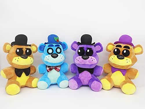 xsmart global: Golden Freddy Purple Hat | Shadow Nightmare Phantom Withered Freddy Plush | Plush Toys 10"