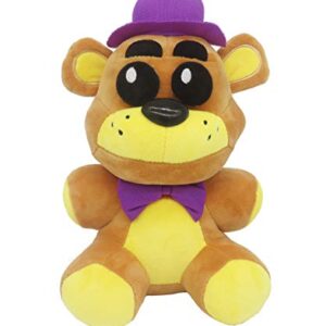 xsmart global: Golden Freddy Purple Hat | Shadow Nightmare Phantom Withered Freddy Plush | Plush Toys 10"