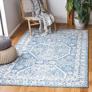 safavieh glamour collection 8' x 11' navy/ivory glm556n handmade premium wool & viscose area rug