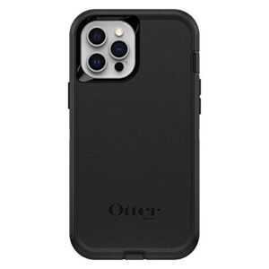 OtterBox Defender Case for iPhone 12 Pro Max, Shockproof, Drop Proof, Ultra-Rugged, Protective Case, 4X Tested to Military Standard, Black, No Retail Packaging