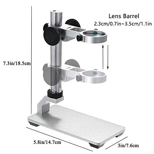 Bysameyee USB Microscope with Liftable Upgraded Metal Stand & Portable Carrying Case, Digital Microscope Endoscope Camera Compatible with Windows Mac Android Phones