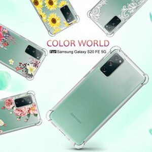 Osophter for Galaxy S20 FE 5G Case Clear Transparent Reinforced Corners TPU Shock-Absorption Flexible Cell Phone Cover for Samsung Galaxy S20 FE 5G(Clear)