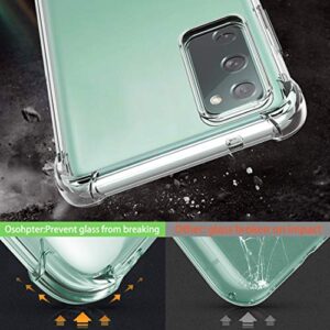 Osophter for Galaxy S20 FE 5G Case Clear Transparent Reinforced Corners TPU Shock-Absorption Flexible Cell Phone Cover for Samsung Galaxy S20 FE 5G(Clear)