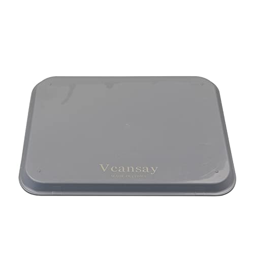 Vcansay Larger Plastic Fast Food Restaurant Serving Trays, Grey, 6 Packs