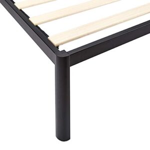 Amazon Basics Modern Metal Platform Bed Frame with Headboard - 14 Inch Leg Height, Full Size, Black