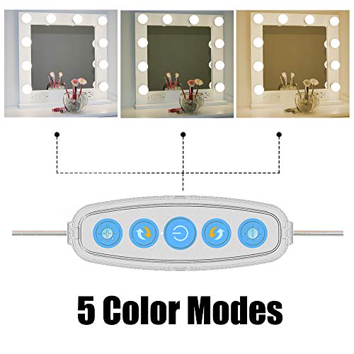 sylvwin Vanity Mirror Lights,Hollywood Style Mirror Lights Kit Dimmable LED Bulbs,Vanity Makeup Light for Dressing Mirror(USB Cable,Not Include Mirror) (10 Bulbs)