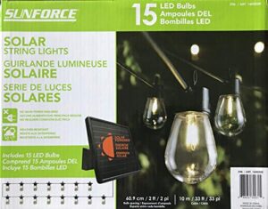 sunforce led outdoor waterproof 33ft solar string lights