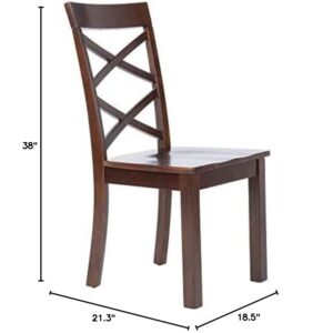 Safavieh Home Collection Ainslee Brown 18-inch Dining Chair (Set of 2)